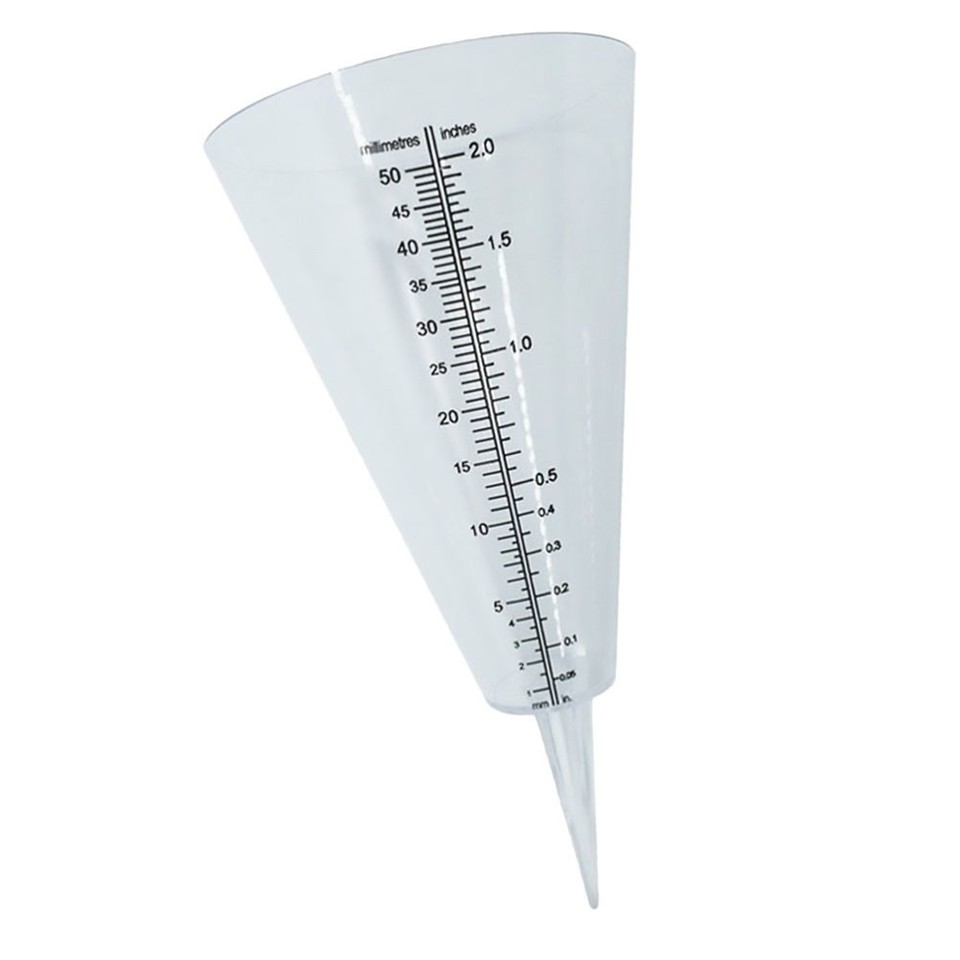 Cone Shaped Rain Measuring Cup Transparent Rainfall Gauge Useful ...