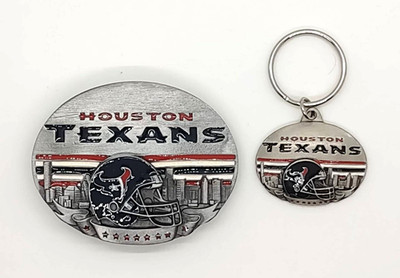 Vintage Houston Texans Belt Buckle & Keychain | eBay