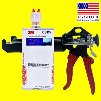 3M 8115 08115 PANEL BONDING GLUE REPAIR ADHESIVE + APPLICATOR GUN ...