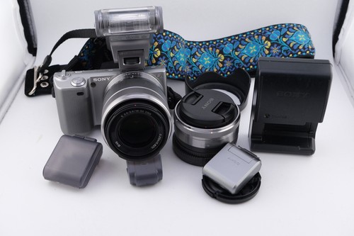 Sony NEX 5 Camera & E 18-55mm + 16mm OSS Lens Kit with Battery ...