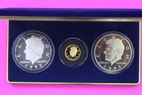 Very Rare 1993 Gold 1/10th OZ President Bill Clinton Inauguration Coin ...