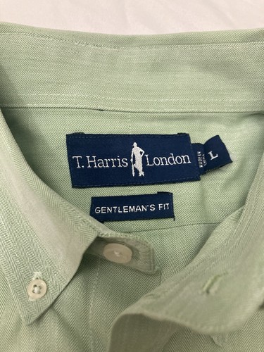 T Harris London Light Green Gentlemen’s Fit Large Long Sleeve Shirt | eBay