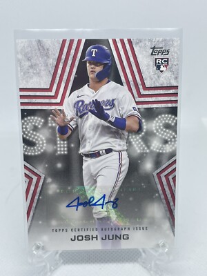 2023 Topps Josh Jung Baseball Stars Auto Rookie Card SP Rangers 🔥💎🔥💎🔥 ...
