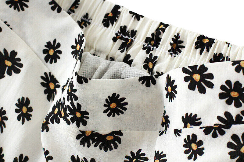 Daisy Flower Pattern A Line Skirt | eBay
