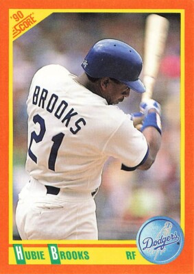 1990 Score Rookie/Traded Baseball #34T Hubie Brooks Los Angeles Dodgers ...