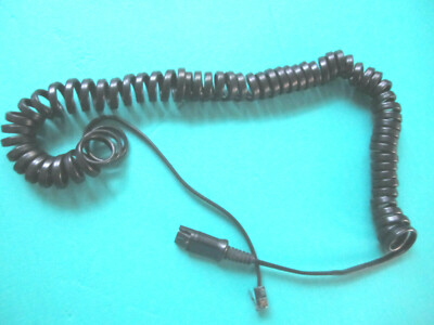Plantronics 26716-01 Coil Cord U10 QD to Modular plug Headset Amp ...