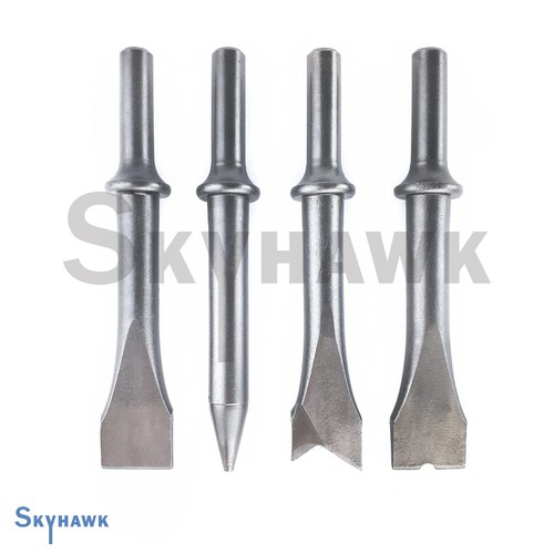 4 Pc Air Chisel Set Precision Ground Shank Air Hammers Tapered Punch ...