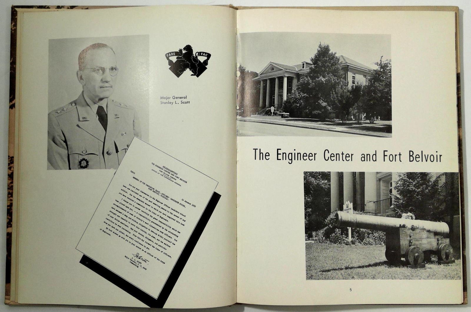 1952 FORT BELVOIR Virginia Army Engineer Officer's School Yearbook ...