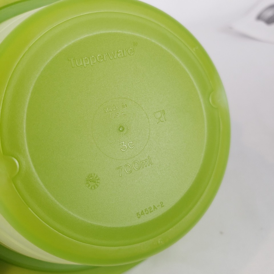 Tupperware Flat Out Collapsible Containers 5452A-6 700ml 3 cup Green ...