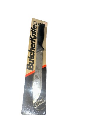 New, In Package! Quikut Butcher Knife Stainless Steel Blade Safet Grip ...