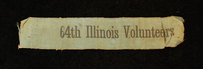 64th Illinois Volunteers Ribbon - Unknown Date Civil War Veterans ...
