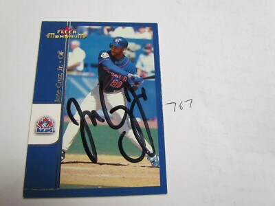 Jose Cruz Jr. Autographed Topps Baseball Card JSA Auction Certified | eBay