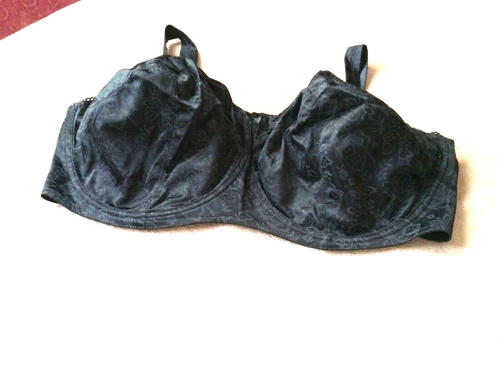 GODDESS 42FF BLACK DELUSTERED FLORAL TRICOT UNDERWIRE CUP STYLE 109 NWT ...