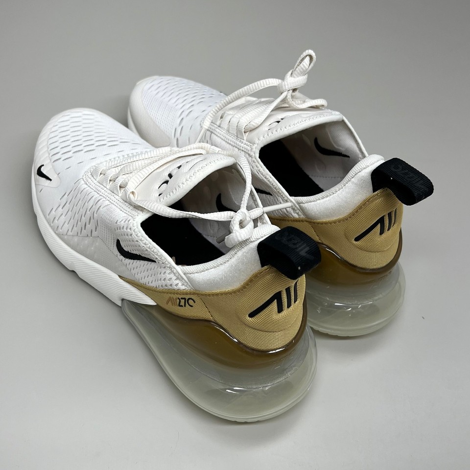 NIKE W Air Max 270 Foam Insole Mesh Sneakers Women's Sz 9 White Gold ...