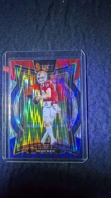 2024 Panini Select - Drake Maye Red Blue Prizm Shock #27 | eBay