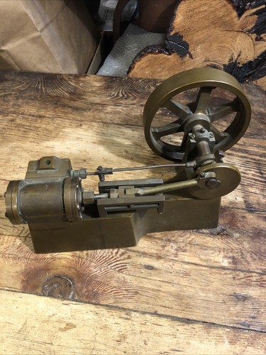 ANTIQUE VINTAGE BRONZE BRASS SCALE MODEL STEAM ENGINE 11” WEIGHS 10.25 ...