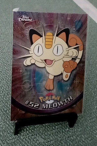 2000 TOPPS CHROME POKEMON #52 MEOWTH OUT OF PACK INTO A PENNY SLEEVE ...
