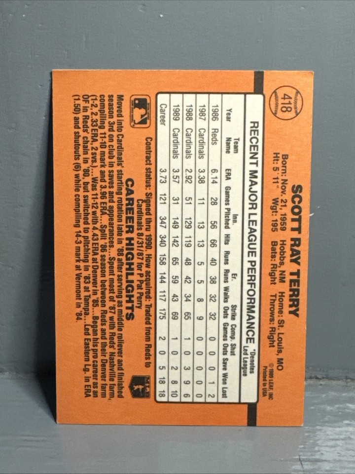 1990 Donruss - Scott Terry #418 | eBay