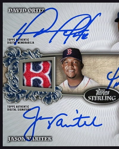 2020 Topps Sterling Triple Signature Rare - Ortiz Martinez Varitek ...