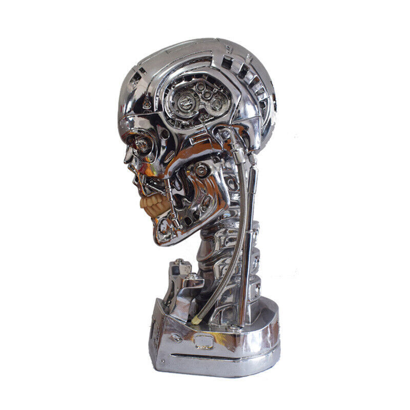 Terminator Arnold T2 T800 1:1 Endoskeleton Skull Bust Statue Resin LED ...