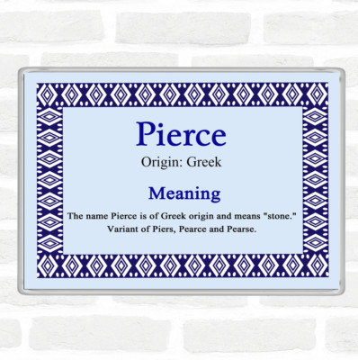 Pierce Name Meaning Jumbo Fridge Magnet Blue | eBay