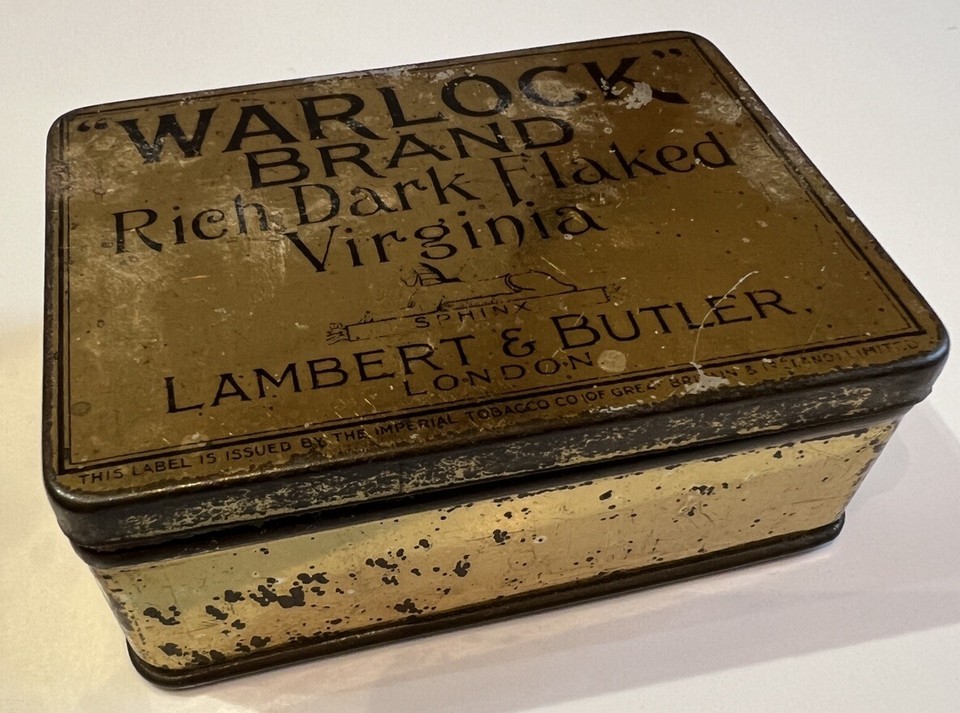 C1920s ERA “WARLOCK” BRAND RICH DARK FLAKE BY LAMBERT &BUTLER LONDON ...