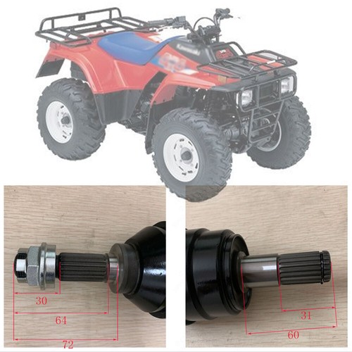 Front Right And Left CV Joint Axles for Kawasaki Bayou 300 KLF300C 4X4 ...