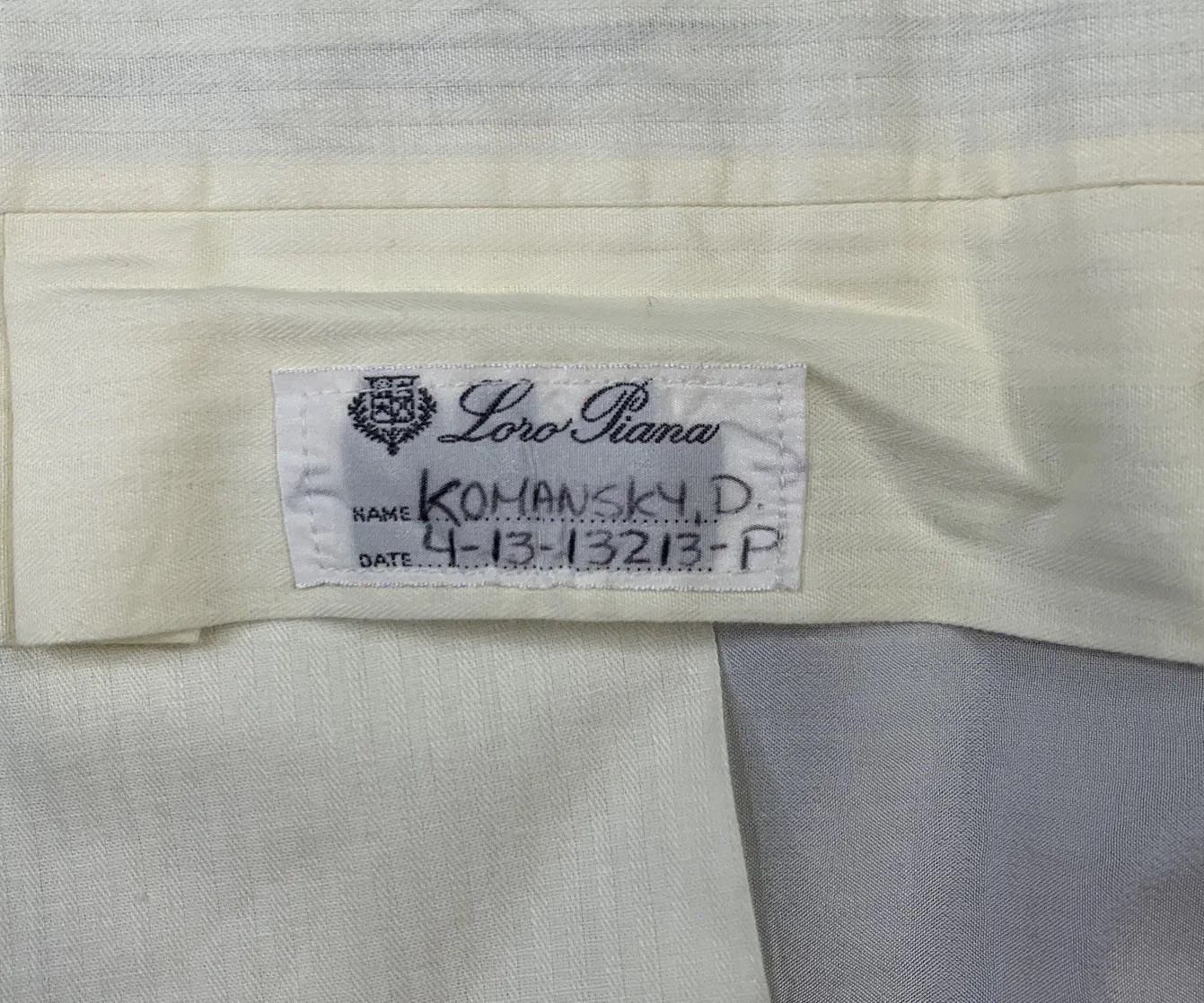 Bespoke 48 x 33 Loro Piana Light Grey Summer Flat Fro… - Gem