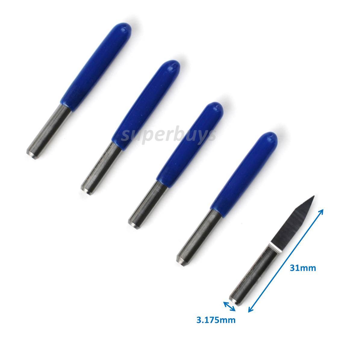 5pc 3.175 x 0.2mm Engraver 30 Degree PCB Carbide Engraving Bit CNC ...