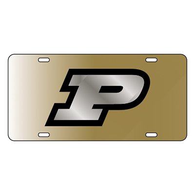PURDUE UNIVERSITY Gold Mirrored License Plate / Car Tag | eBay