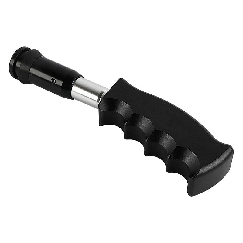 JDM Slotted Pistol Grip Handle Metal black Automatic Gear Shift Knob ...