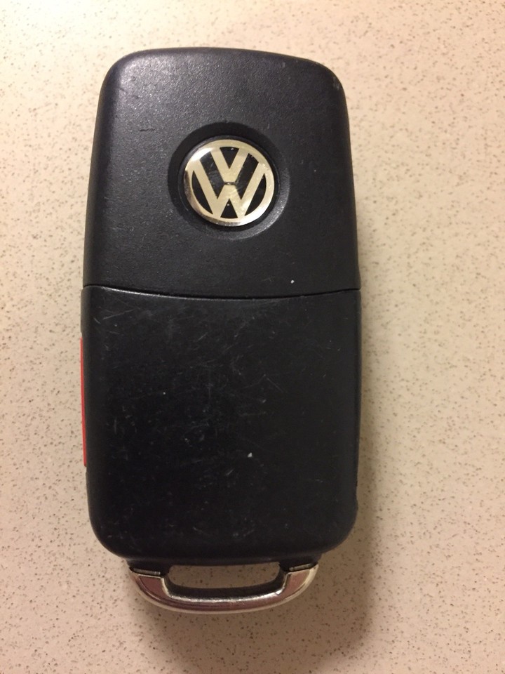 VOLKSWAGEN VW VIRGIN CHIP UNCUT KEY BLADE FOB OEM REMOTE KEYLESS ENTRY ...