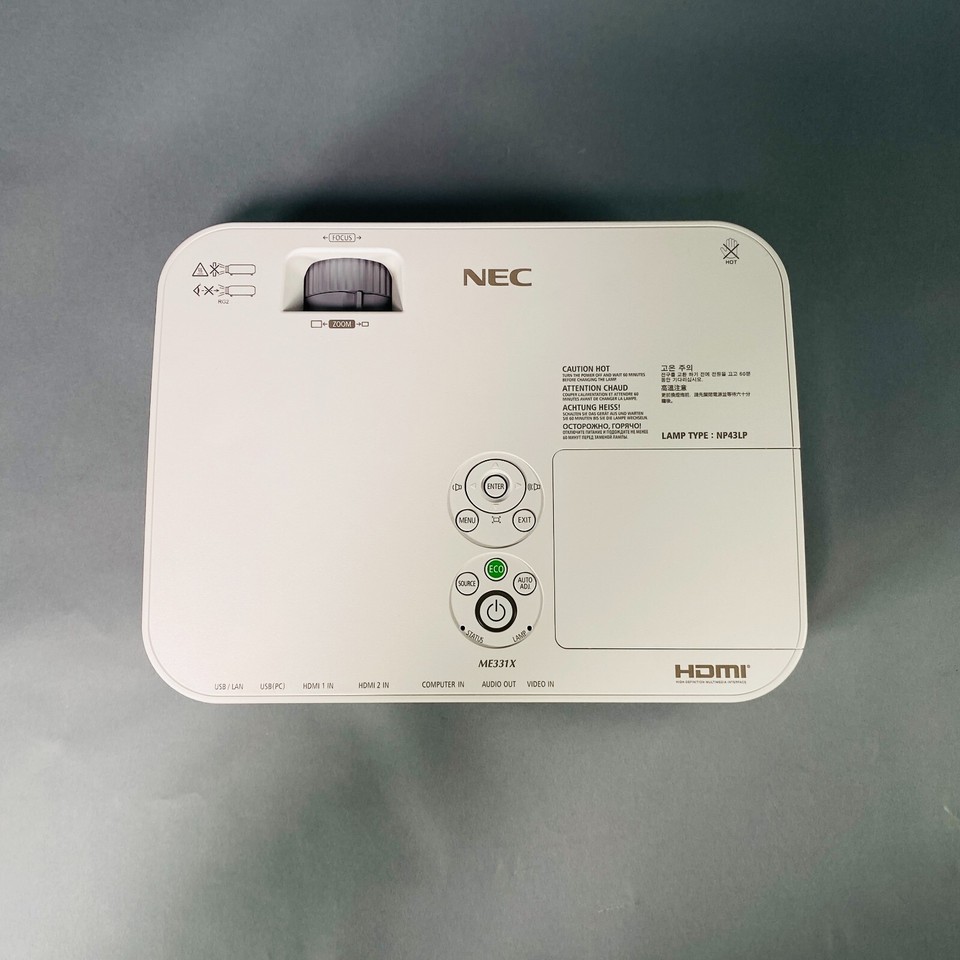 NEC ME331X 3LCD Projector Portable 3300 ANSI Professional 1080p HDMI w ...