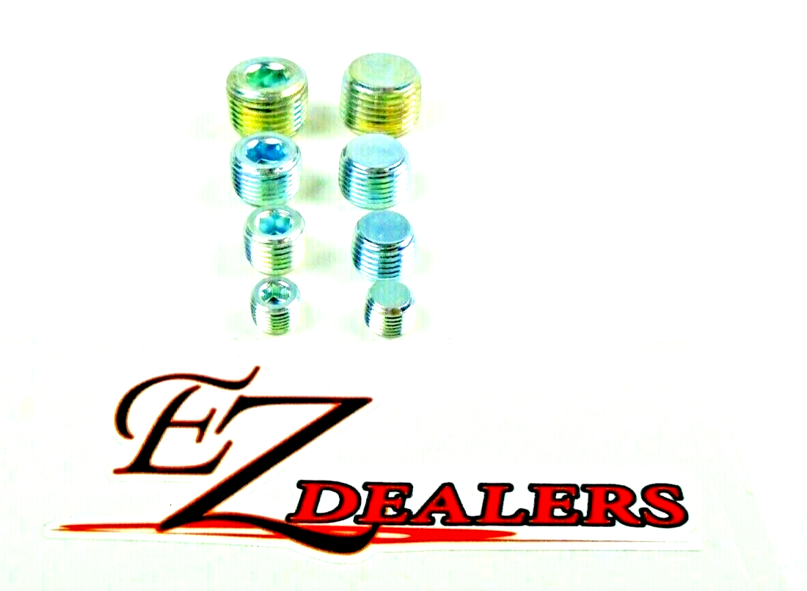 SBC Chevrolet Engine Block Intake Manifold Plug Kit 1/8" 1/4" 3/8" 1/2 ...