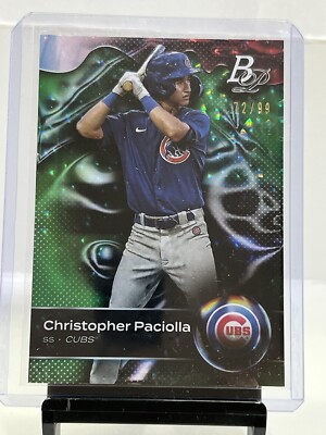 Christopher Paciolla 2023 Bowman Green Ice 72/99 | eBay