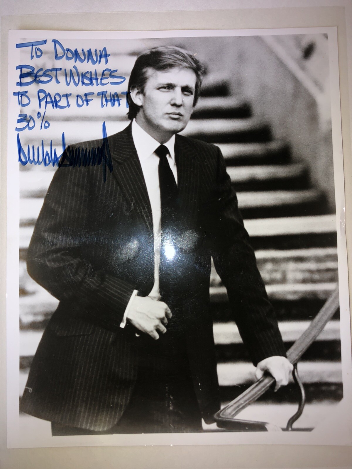RARE SIGNED Sharpie Signature President Donald Trump Hand Signed Photo ...