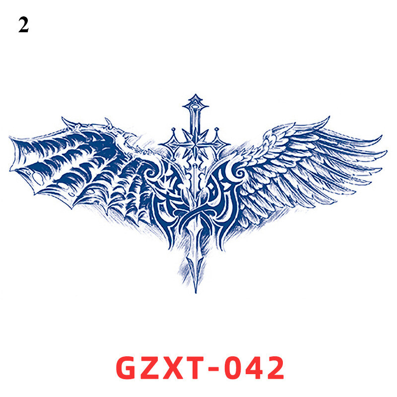 Unisex Men Tattoo Stickers Semi-permanent Body Chest Tattoos Sticker ...