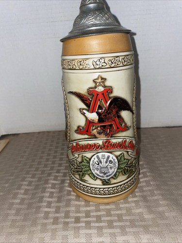 Anheuser Busch Budweiser "B Series" #01851 Lidded Ceramic Beer Stein ...