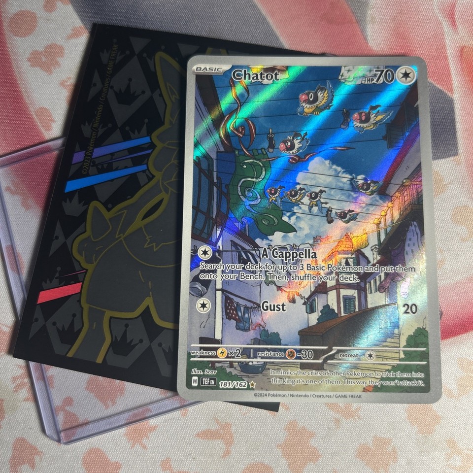 Chatot (Temporal Forces 181/162) Illlustration Rare Pokemon card | eBay