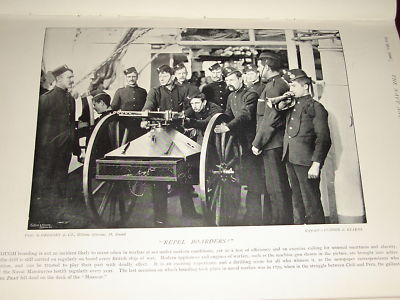 1896 'REPEL BOARDERS' DRILL ON BOARD SHIP MACHINE GUN | eBay