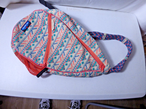 KAVU Crossbody Rope Sling Bag Backpack Tribal Aztec Hiking Camping ...
