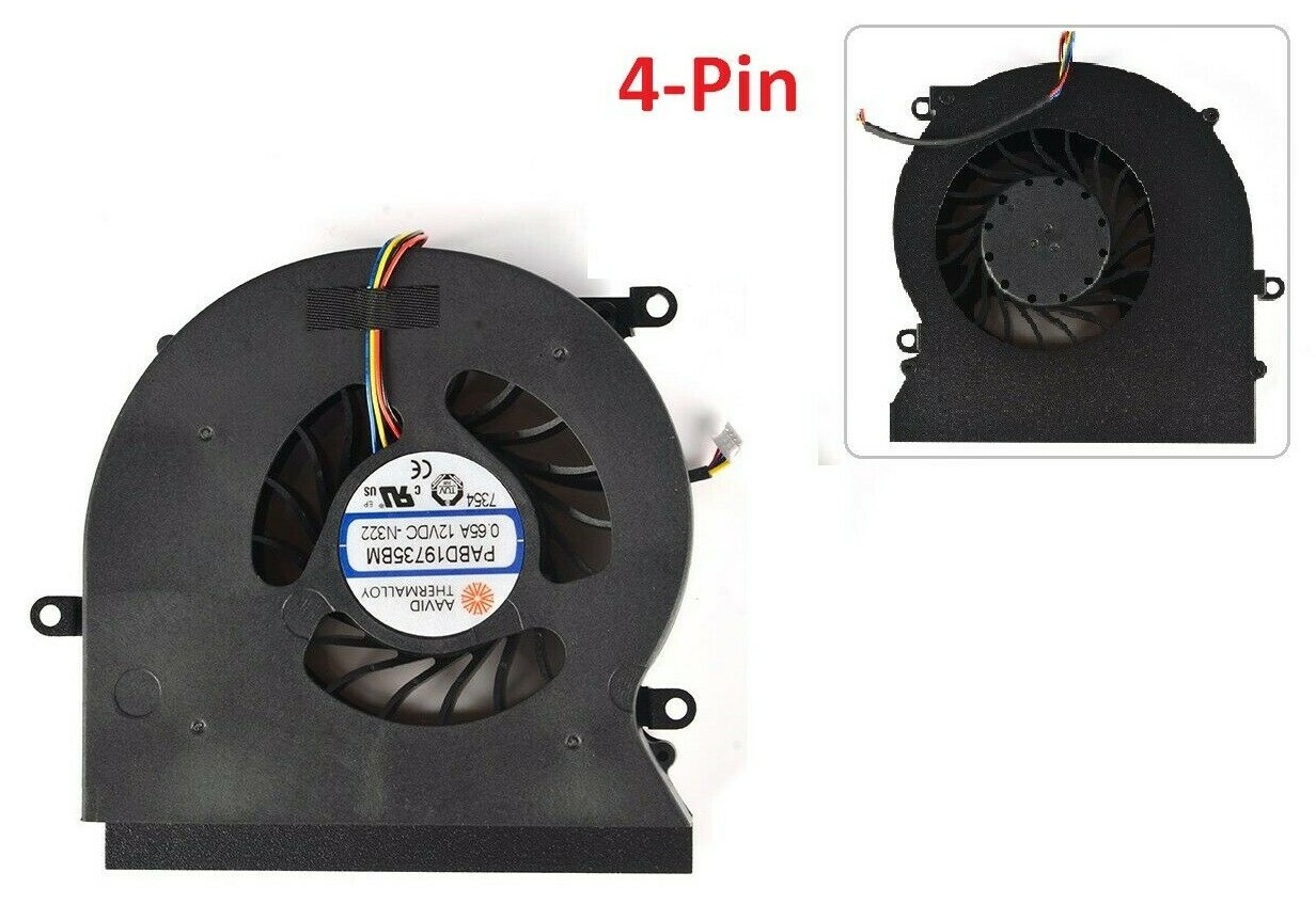 New MSI 16L1 16L2 GT62 GT62VR CPU Fan AAVID THERMALLOY PABD19735BM ...