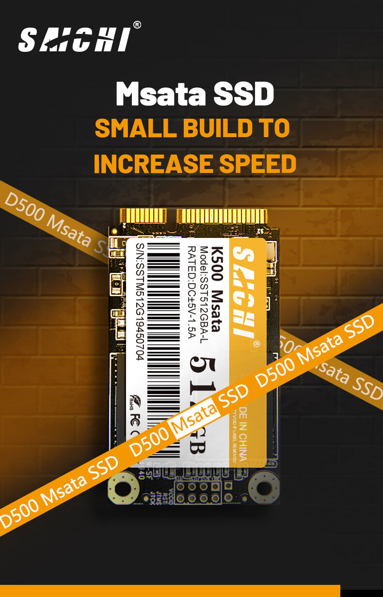 mSATA 128GB 256GB 512GB SSD Mini SATA III Internal Solid State Drives ...
