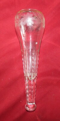 ANTIQUE CUT GLASS AUTOMOBILE CAR BUD VASE 7.5" FLOWER DESIGN | eBay