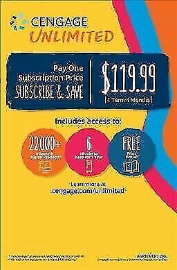 Cengage Unlimited 1 Term 4 Months 1st Edition for sale online | eBay