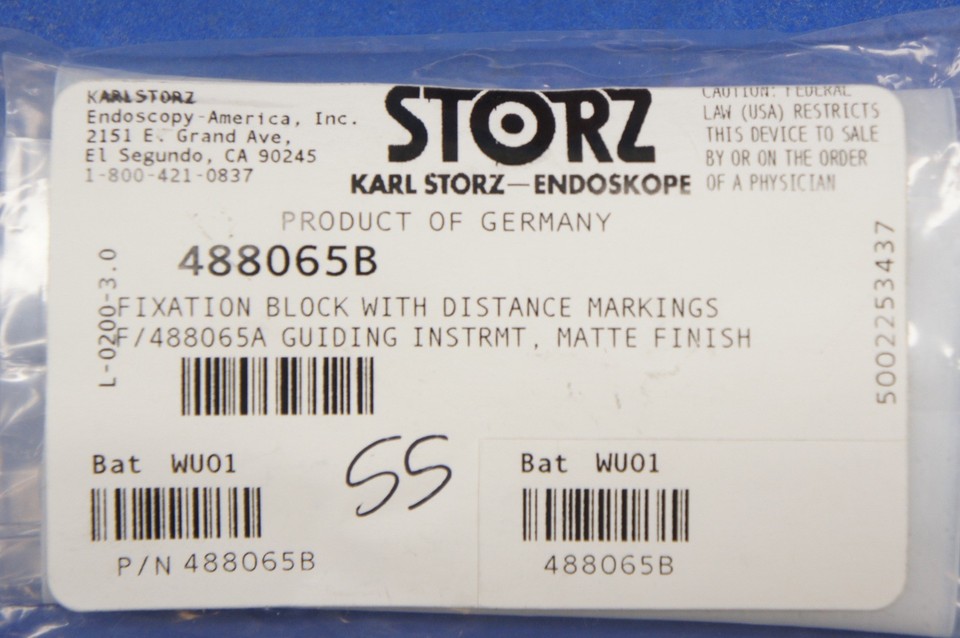 Karl Storz 488065B Fixation Block With Distance Markings, Special Matte ...