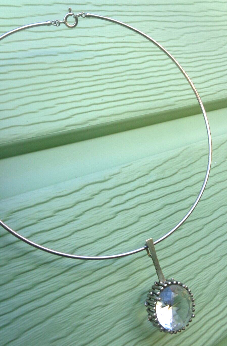 Scandinavian Vintage 835 Silver Modernist Rock Crysta… - Gem