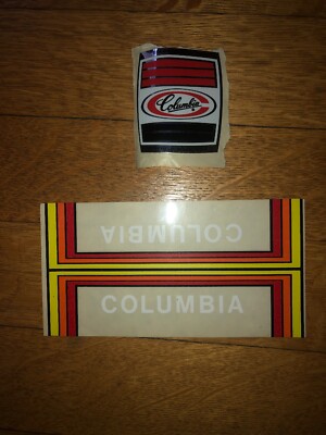 Vintage New-Old-Stock Head Badge Sticker COLUMBIA Bicycle + Frame ...