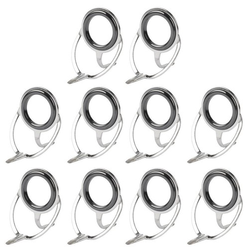 10x Double Leg Fishing Rod Guide Oval Rod Eyes Guides Line Rings Pole ...