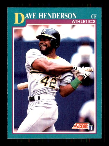 1991 Baseball Score Dave Henderson Oakland Athletics #644 | eBay